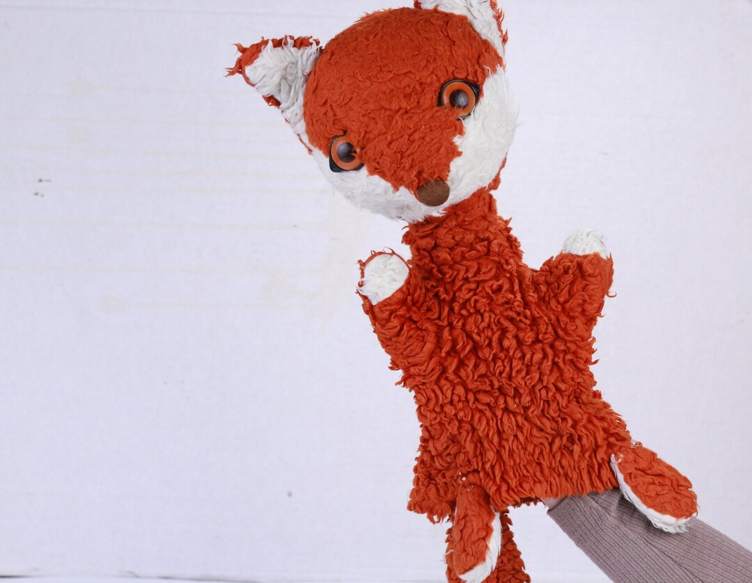 Hand Puppet Fox Vintage 70s Fox Stuffed Animal Plush Toy Plush Hand ...