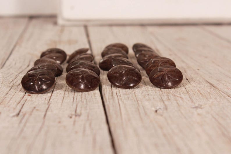 Set of 20 Military Bakelite Buttons, Vintage Brown Star Buttons, Soviet ...