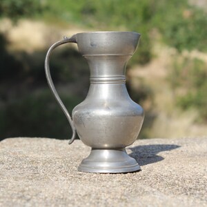Vintage Fine Tin French Pewter Pitcher - Etsy