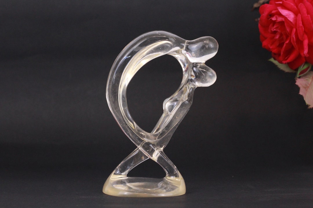 Vintage Plastic Statuette, Woman and Man Dancing, Couple Erotic Figure ...