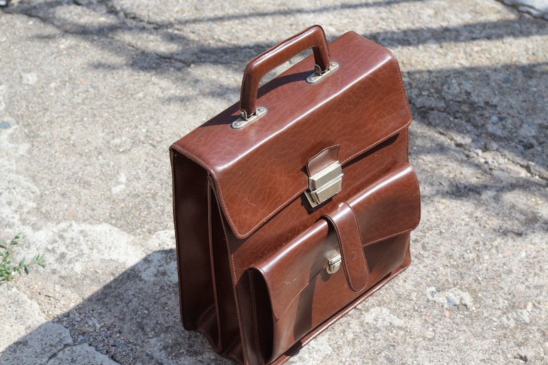 Vintage School Student Bag from the 70's Top Handle Bag | Etsy