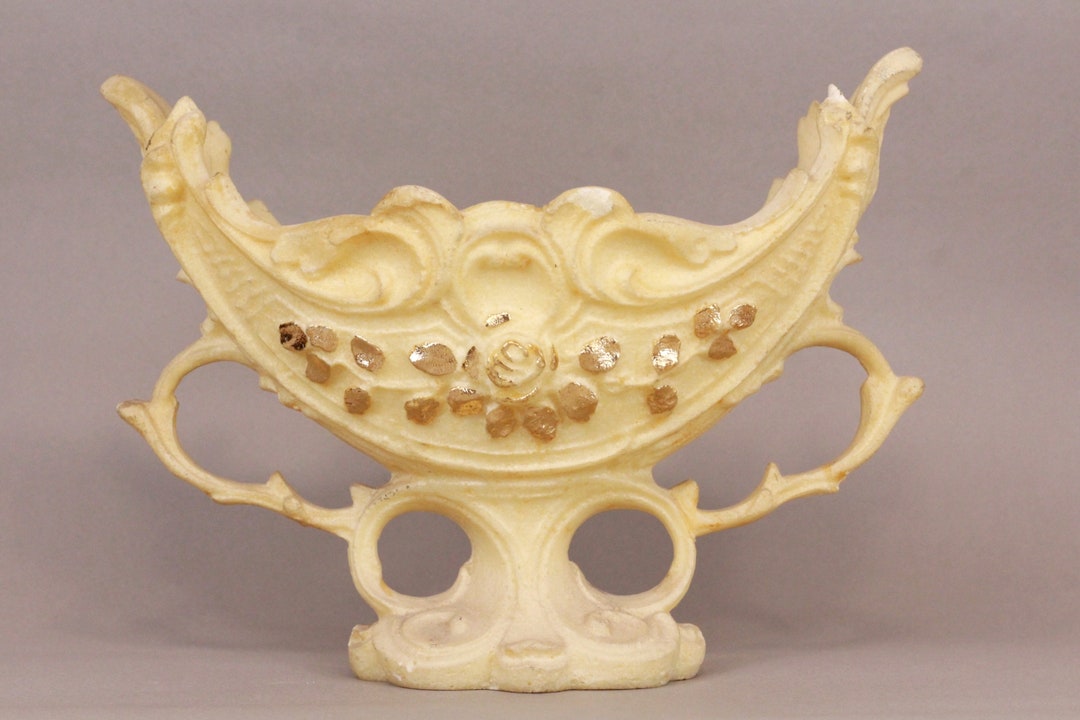Vintage Alabaster Fruit Dish With Handles - Etsy