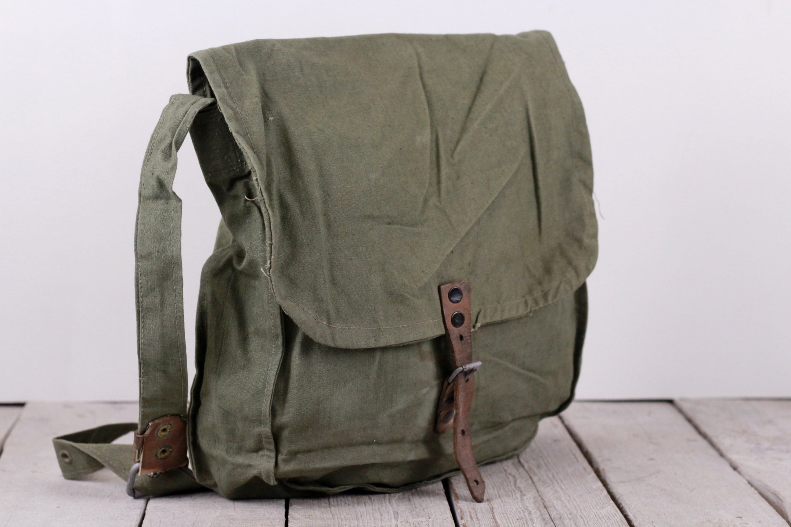 Vintage Canvas Military Haversack - Green Soviet Army Bag - Etsy