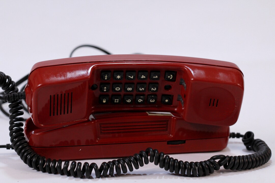 Vintage Wall Red Push Button Telephone K Fe Ap 381 Made in - Etsy