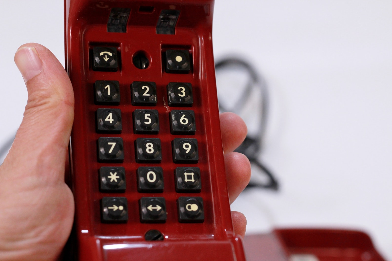 Vintage Wall Red Push Button Telephone K Fe Ap 381 Made in - Etsy