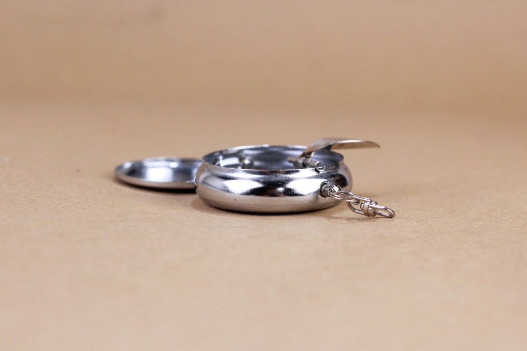 Portable Pocket Ashtray With Lid, Vintage Keychain Ashtray - Etsy