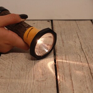 Vintage Small Yellow Flashlight, My Day Camp Lights, Two Batteries ...