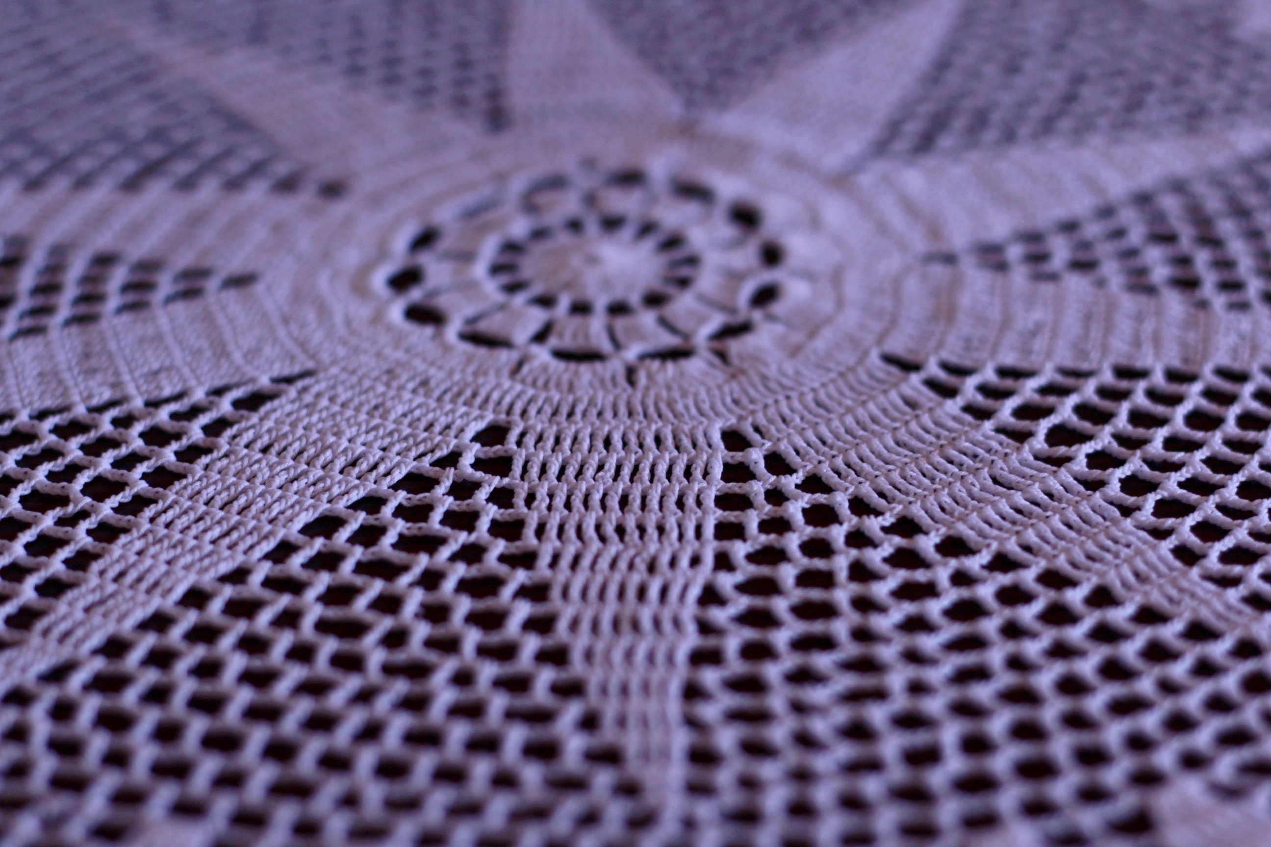 Vintage Handmade Crochet Small Tablecloth Round Cotton | Etsy