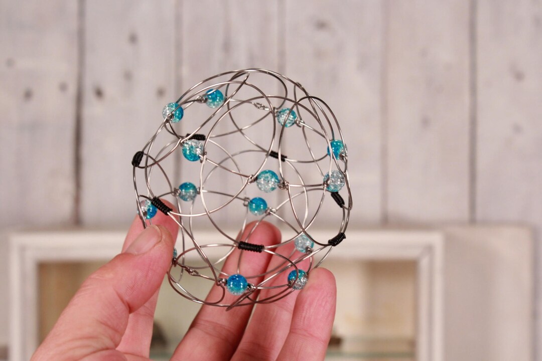 Wire Mandala Sculpture: Handmade Iron Bracelet, Meditation Toy - Etsy