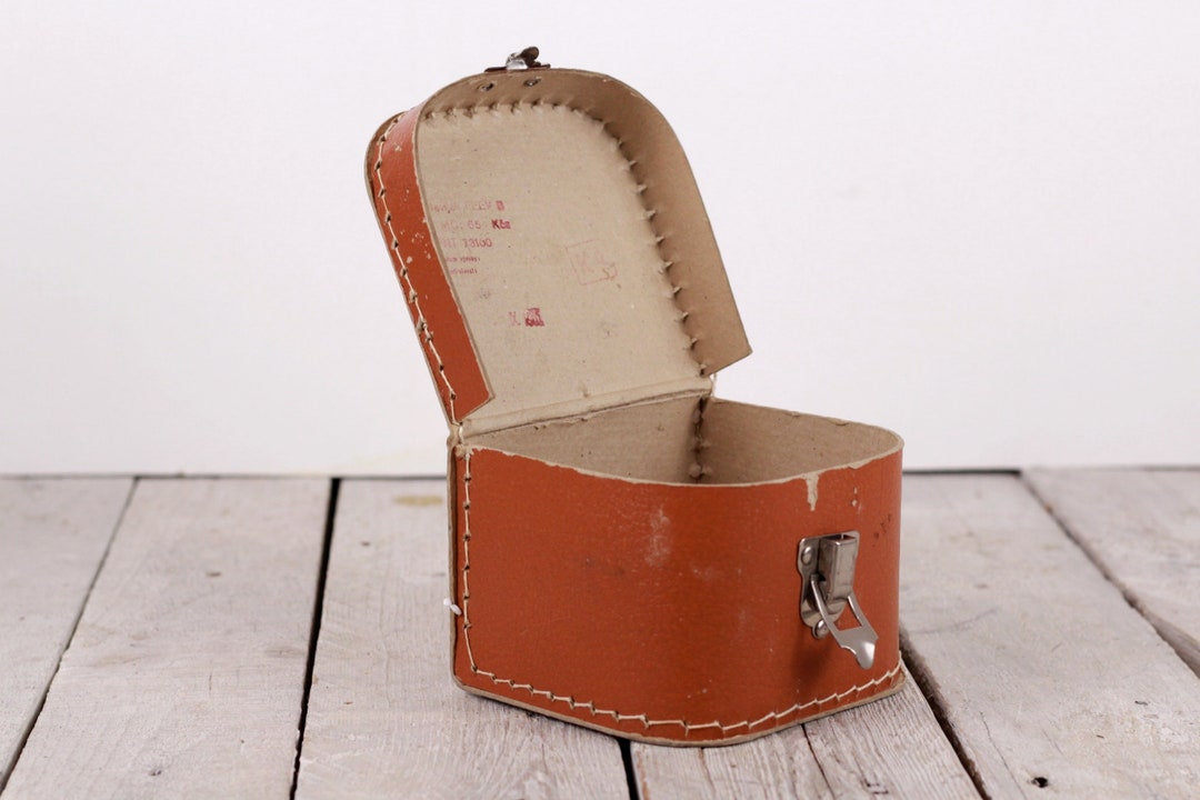 Vintage Brown Paperboard Box: Small Suitcase Style Trinket Box - Etsy