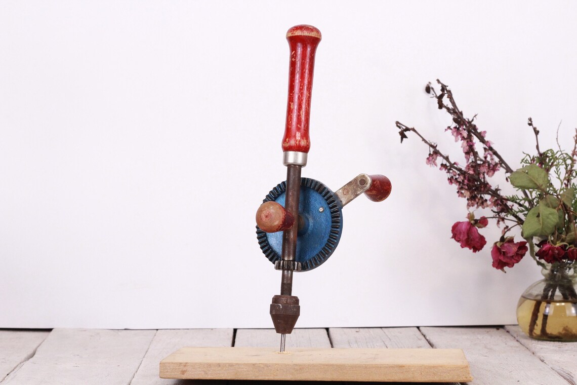 Vintage Woodworking Hand Drill Primitive Auger Carpenters Tool - Etsy