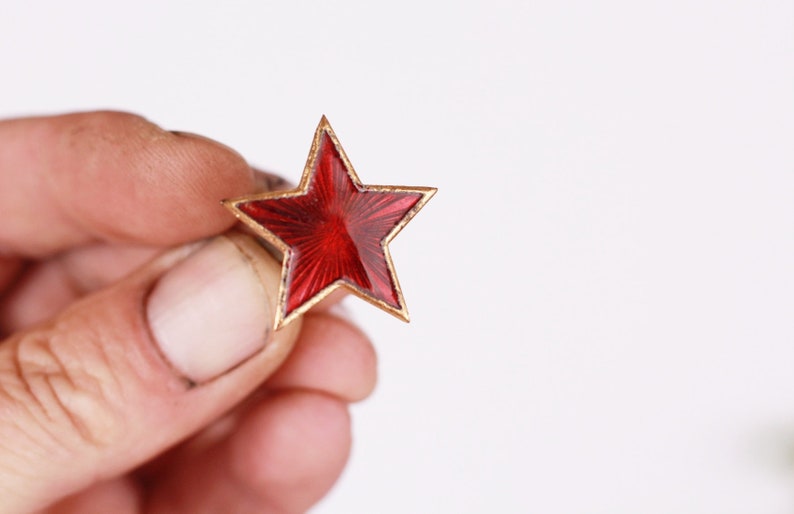 Vintage Soviet star pin from military hat Made in USSR in | Etsy