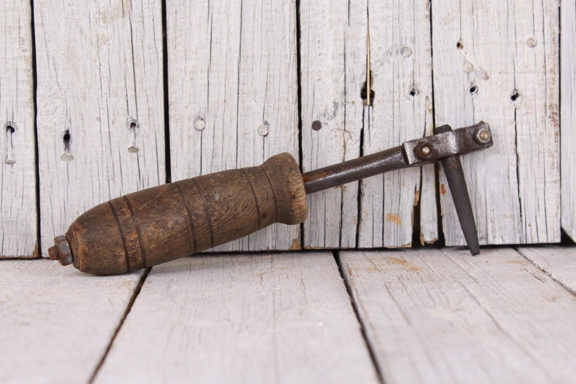 Vintage Soldering Iron With Wooden Handle Graphite Head | Etsy