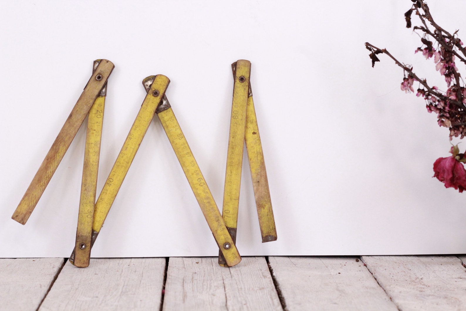 Vintage Wooden Carpenter Folding Ruler Meter - Etsy