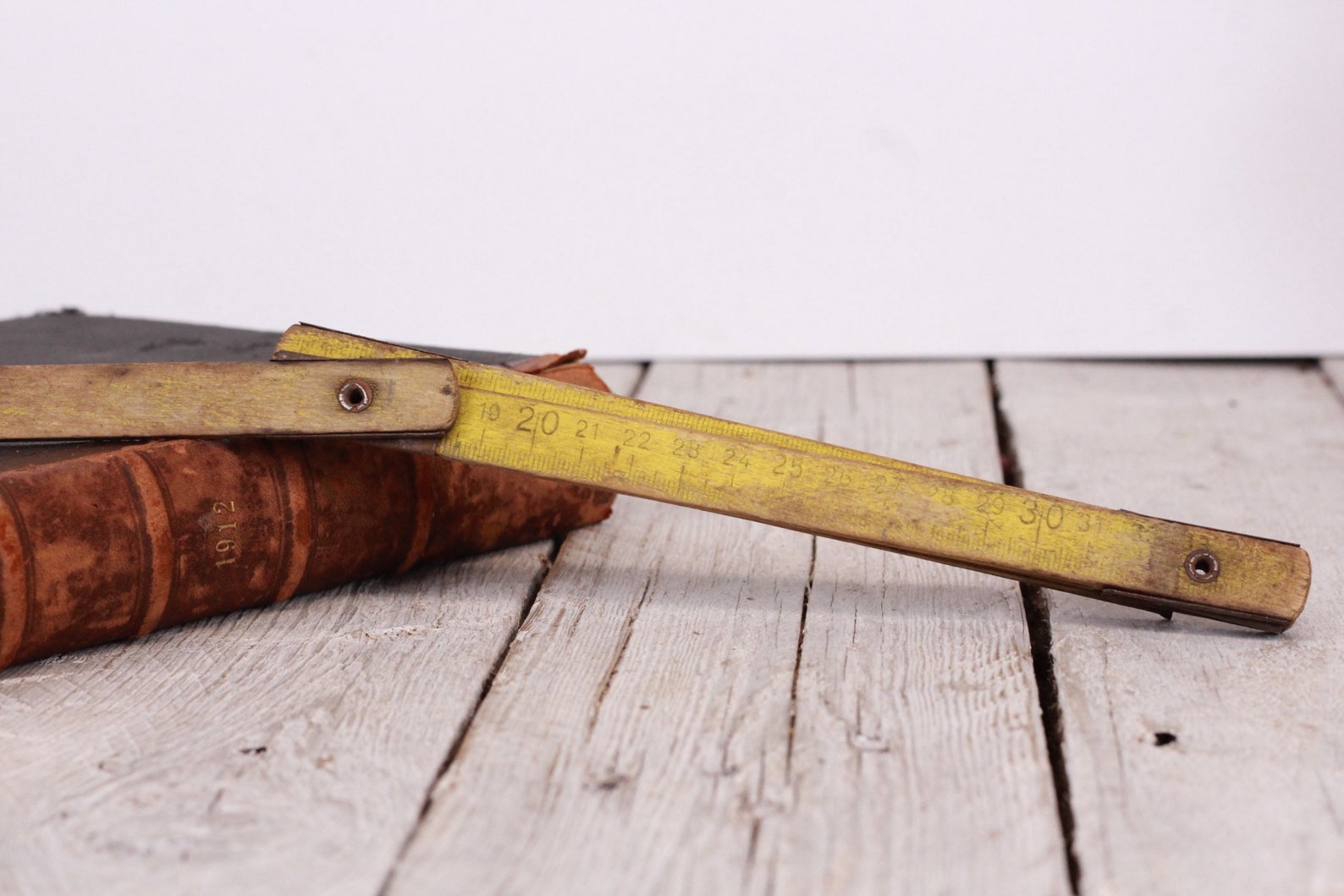 Vintage Wooden Carpenter Folding Ruler Meter - Etsy