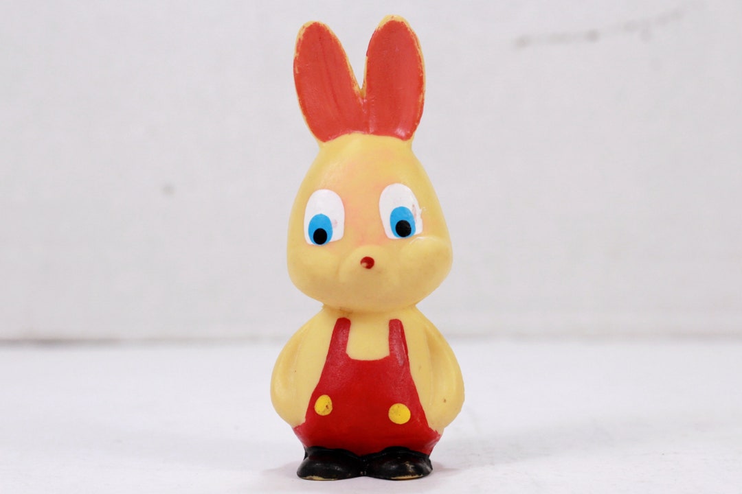 Vintage Rubber Rabbit Toy: 70s Baby Bath Toy - Etsy