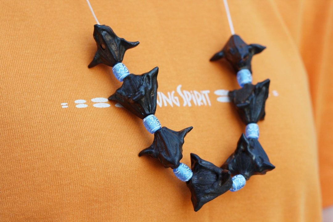 Spiky River Pods Necklace, River Pod and Beads Necklace, Natural Pod ...