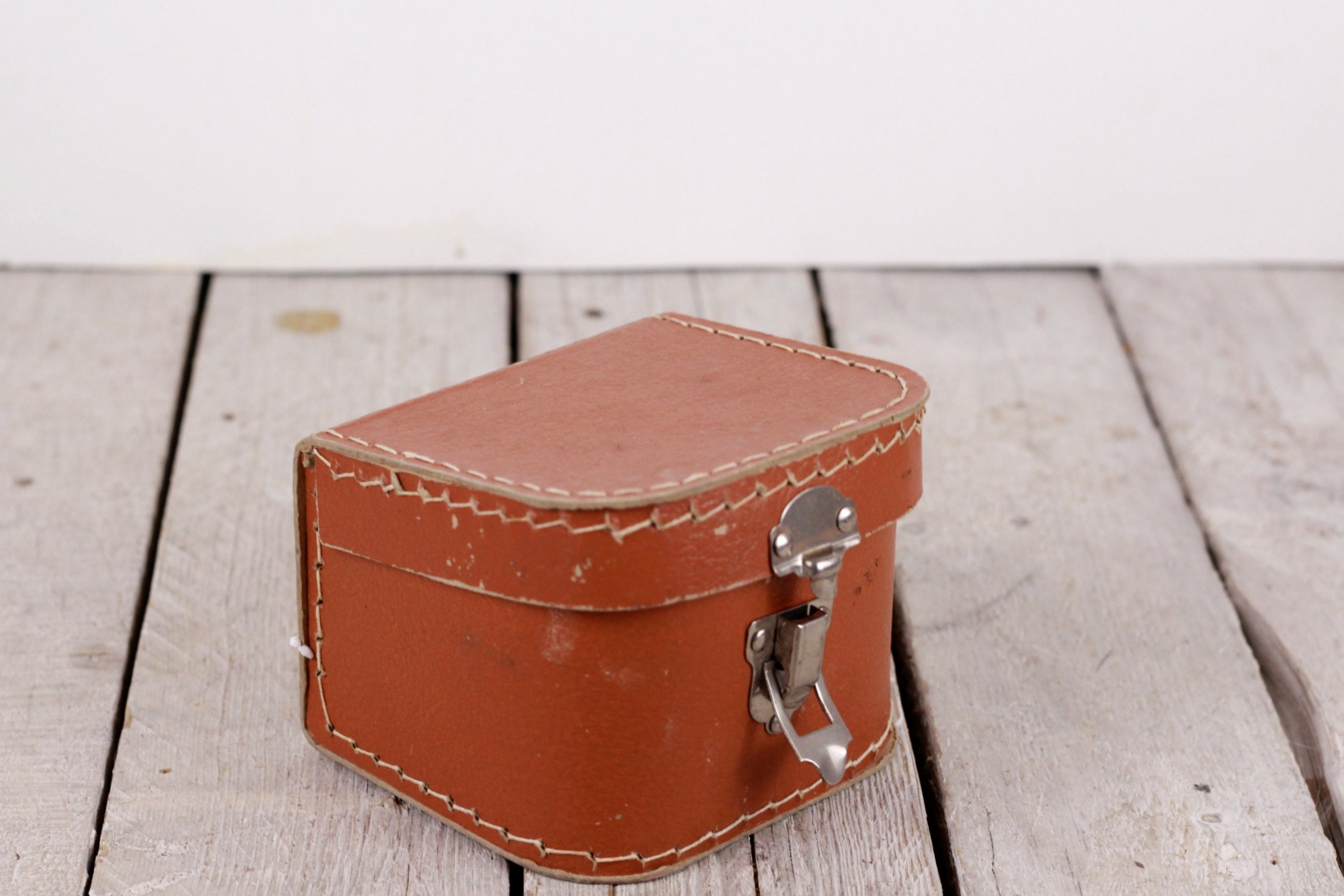 Vintage Brown Paperboard Box: Small Suitcase Style Trinket Box - Etsy