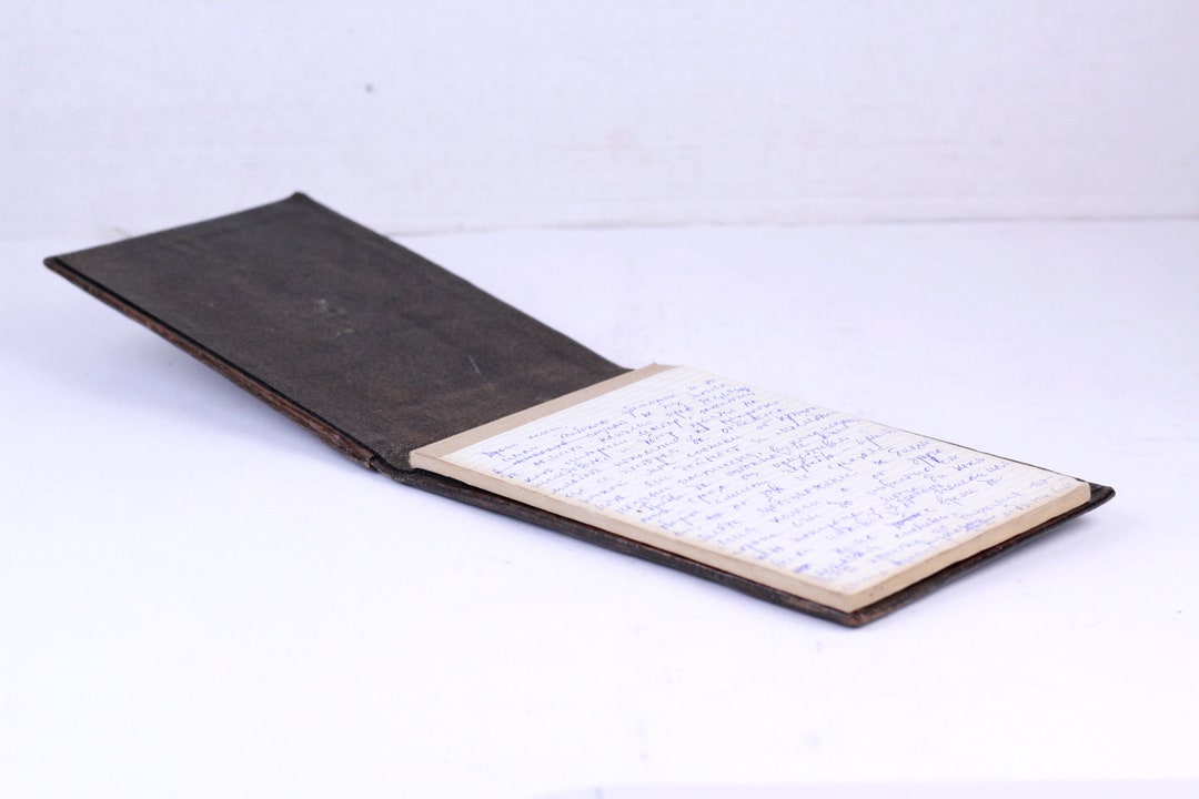 1960s Embossed Leather Notebook Cover: Vintage Folder - Etsy