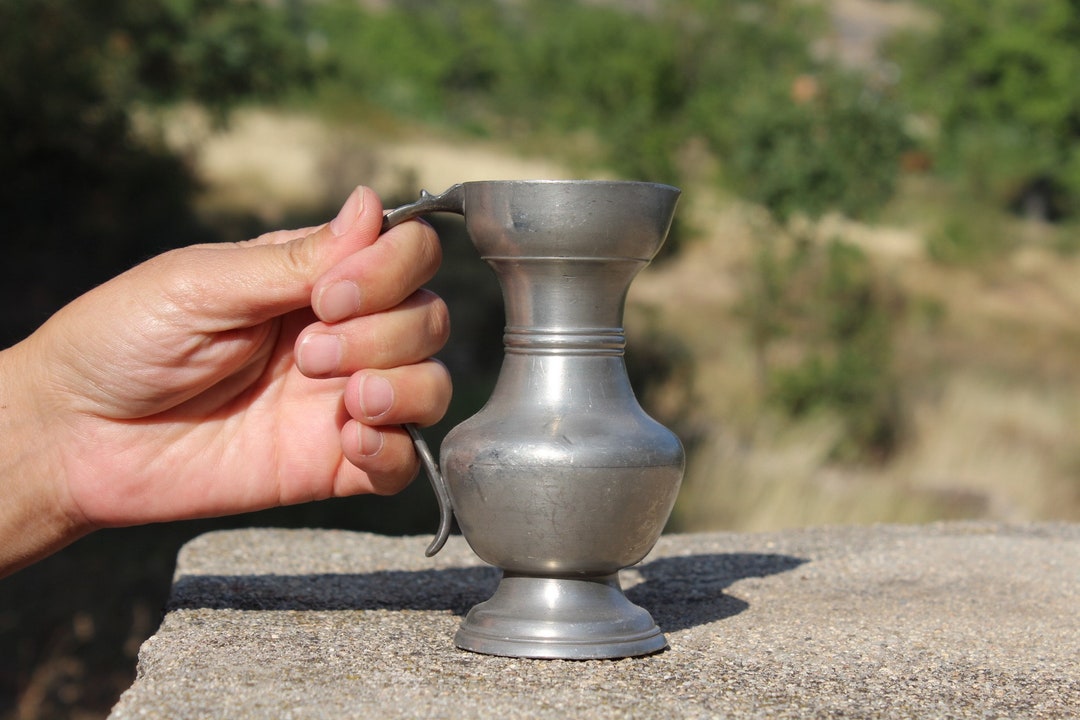Vintage Fine Tin French Pewter Pitcher - Etsy