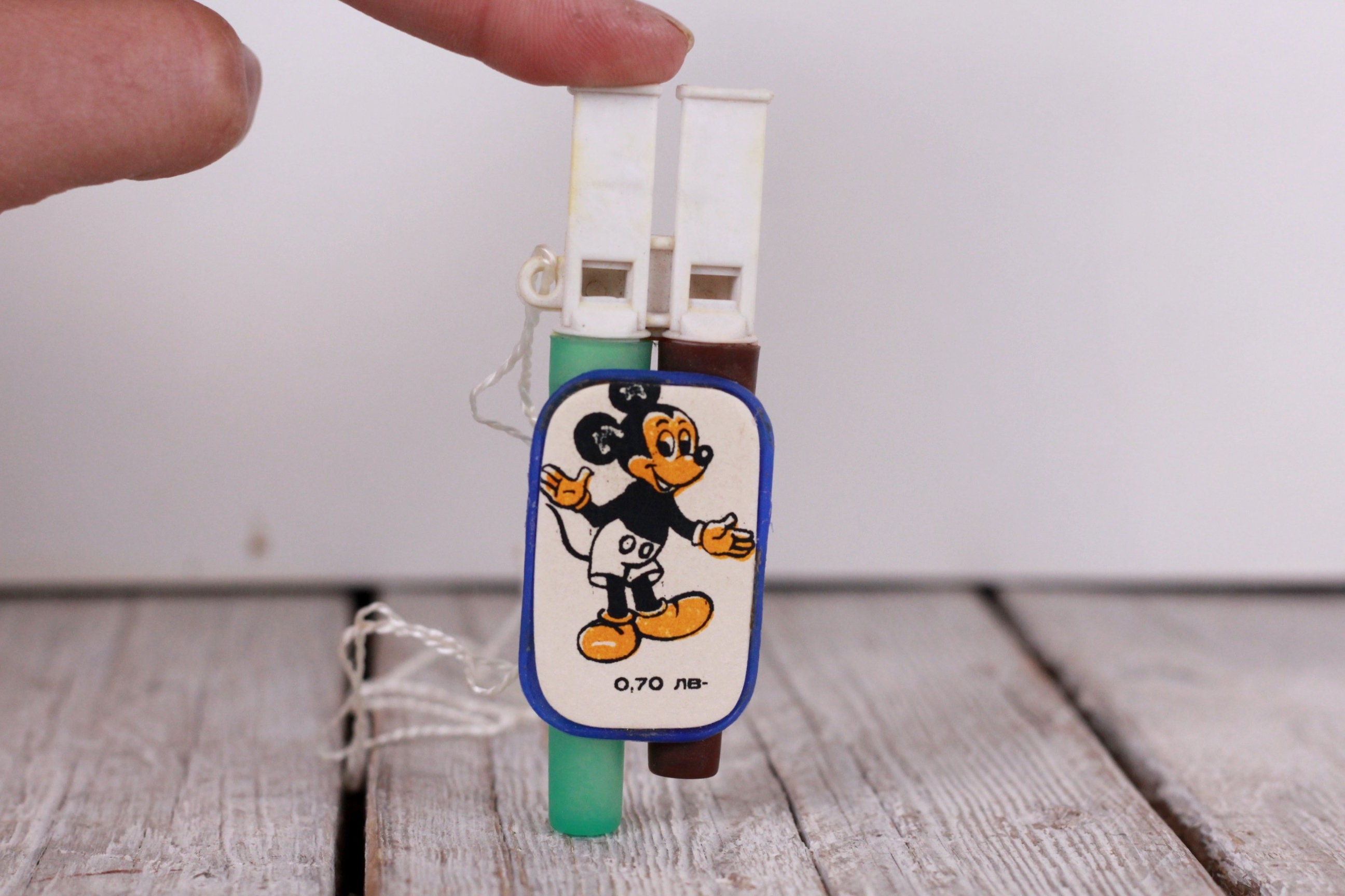 Vintage Plastic Small Whistle Charm Whistle With Mickey Mouse - Etsy