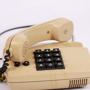 Vintage Beige Push Button Phone Telephone Retro Made in Bulgaria Phone ...