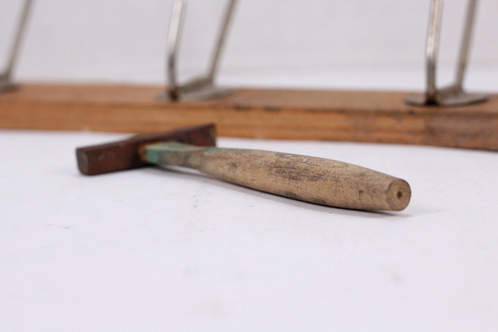 Vintage 1950s Small Metal Hammer: Primitive Tool, Wooden Handle - Etsy