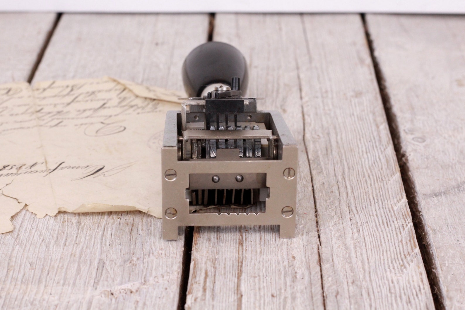 Vintage Roller Date Stamp: Metal Numbering Machine, Desk Supply - Etsy