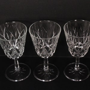Vintage Cut Wine Glasses Set of 3 Stemware - Etsy