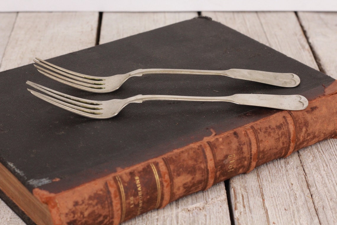 Antique Alpacca Forks Set of Two - Etsy