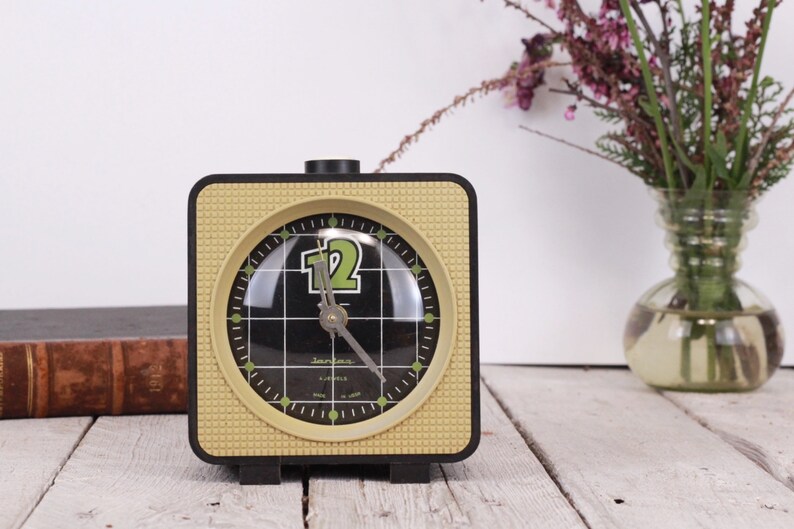 Vintage Alarm Clock Jantar, Soviet Desk Clock, Old Alarm Clock, Working ...