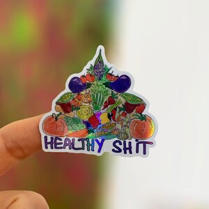 Vegetables Holographic Sticker: Funny Vegan Gardening Decal - Etsy