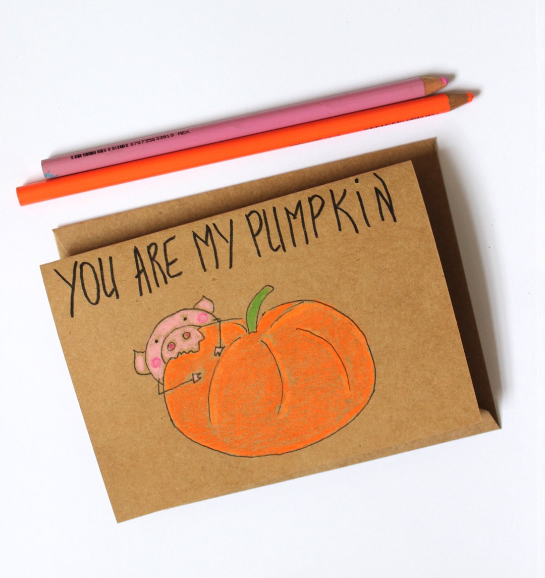 Pumpkin Anniversary Card for Girlfriend/ Boyfriend Birthday Card ...