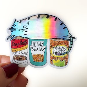 Bodega Cat Cute Sticker - Nyc Bodega Cat - Holographic New York Deli ...