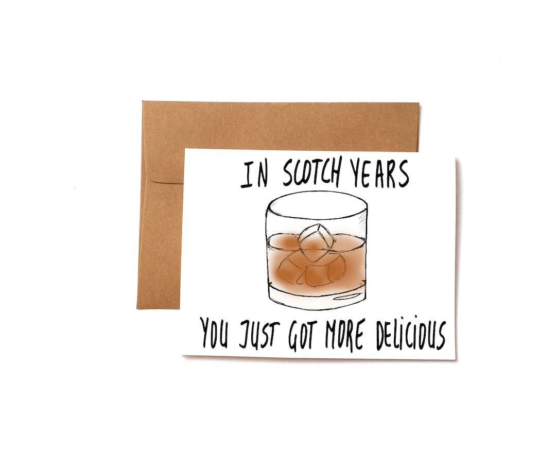 Funny Scotch Birthday Card: Scotch Lover Gift for Boyfriend or ...