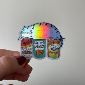 Bodega Cat Cute Sticker - Nyc Bodega Cat - Holographic New York Deli ...