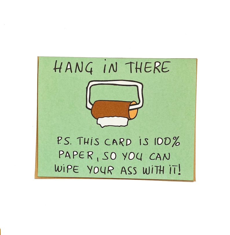 Hang in There Social Distancing Card Funny Toilet Paper | Etsy