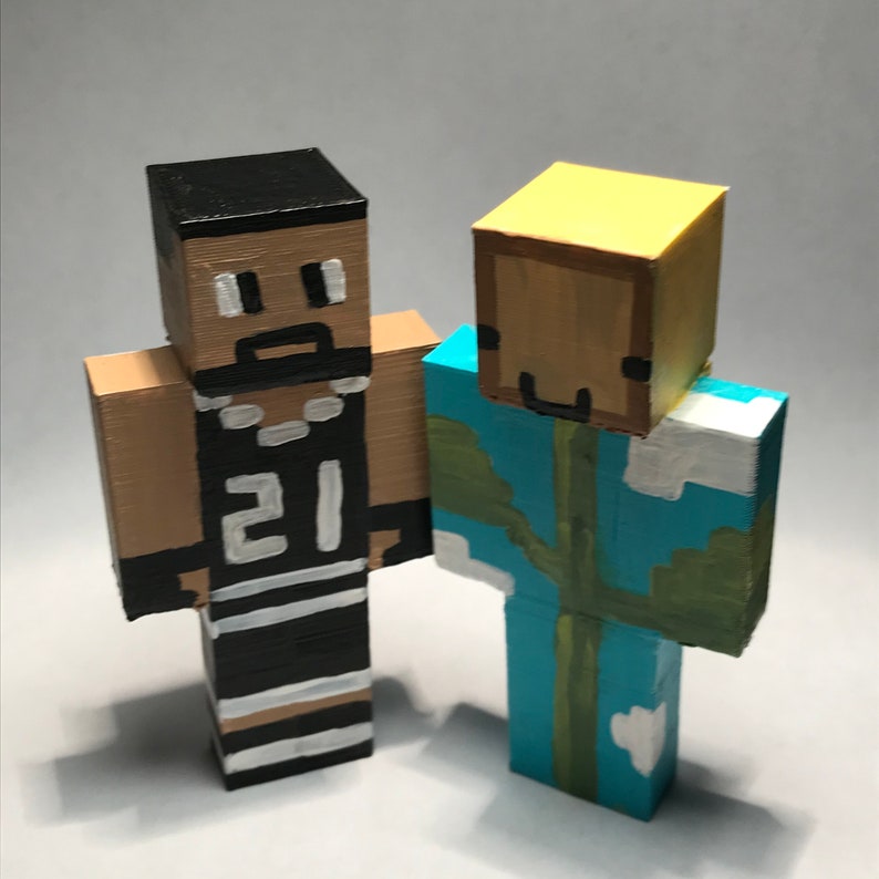 Custom 3D printed and hand painted Minecraft Skin Figurine | Etsy