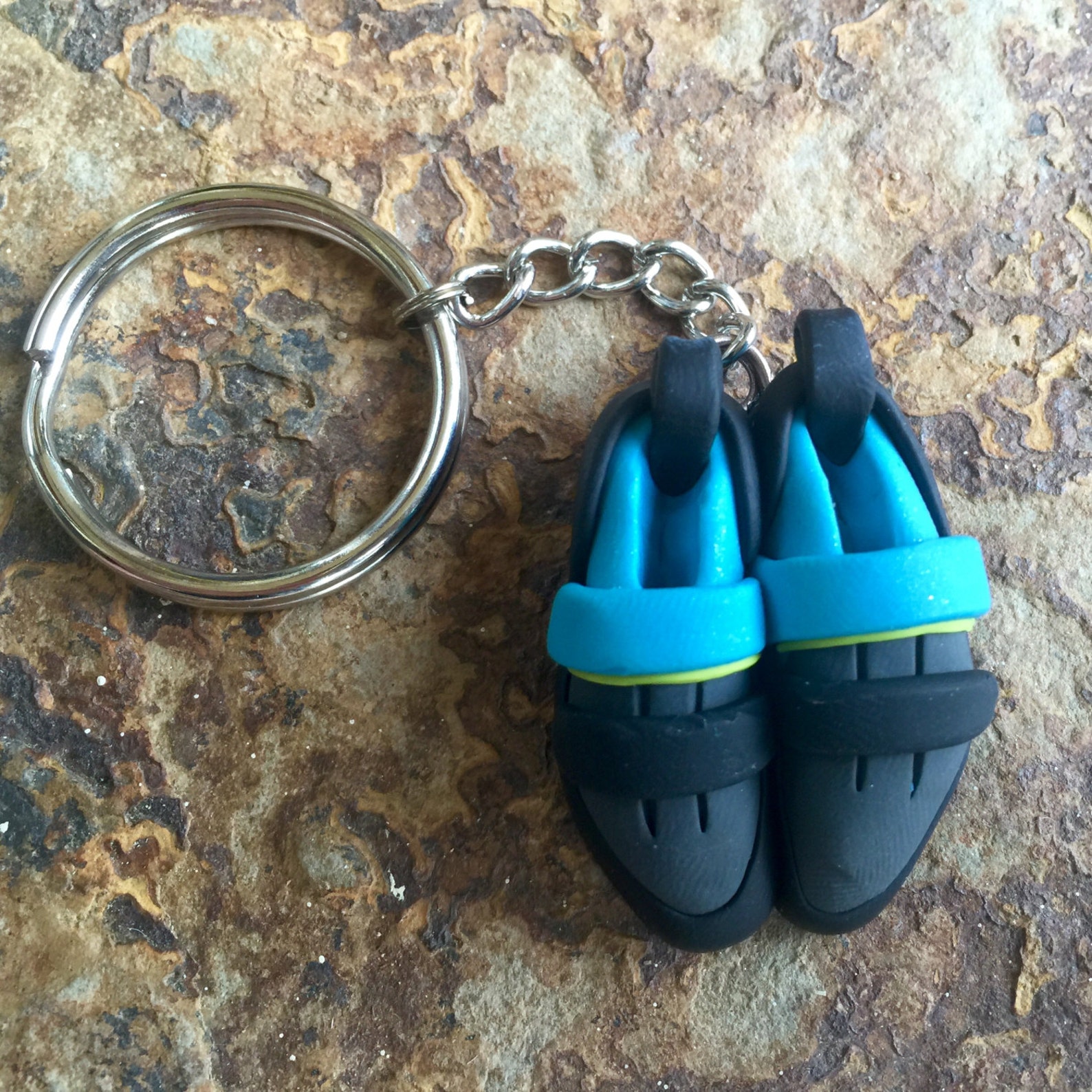 Custom Handmade Rock Climbing Shoe Keychain | Personalized Climbing ...