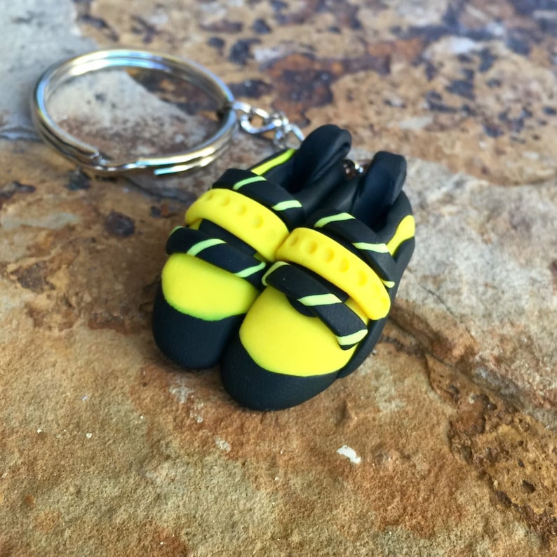 Custom Handmade Rock Climbing Shoe Keychain | Personalized Climbing ...