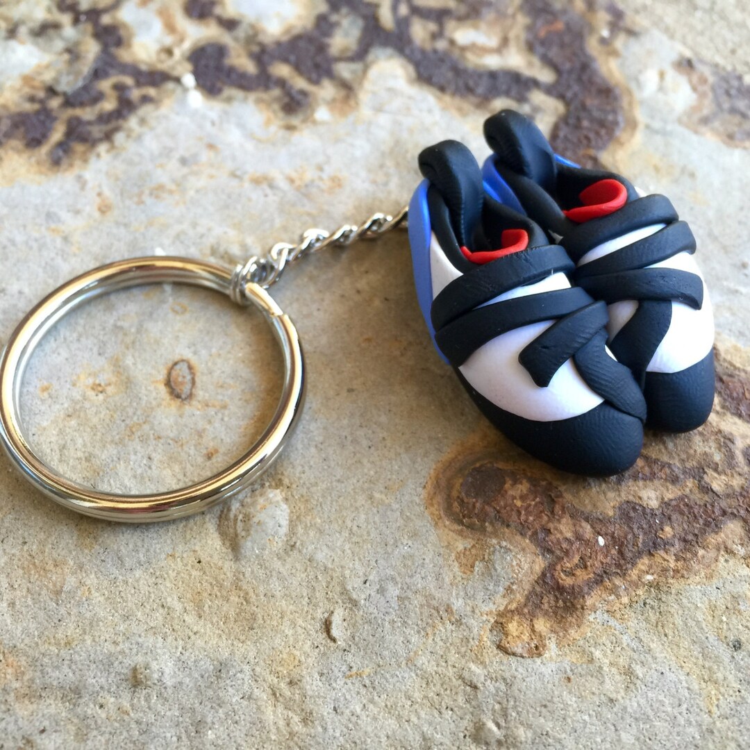 Custom Rock Climbing Shoe Keychain: Personalized Polymer Clay Gift - Etsy
