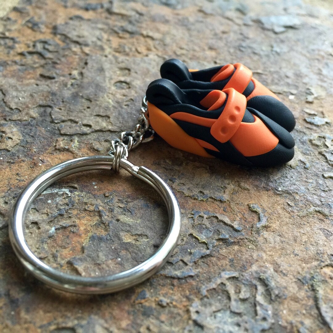 Custom Handmade Rock Climbing Shoe Keychain | Personalized Climbing ...