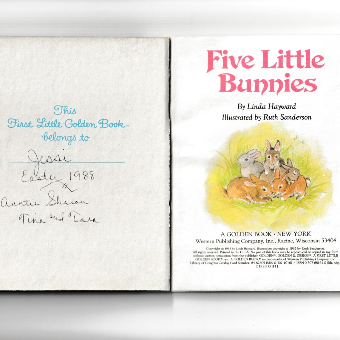 Five Little Bunnies - a First Little Golden Book - (c) 1985 - Vintage ...