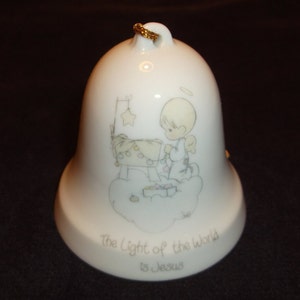 Precious Moments Porcelain Bell Ornament "the Light of the World is ...