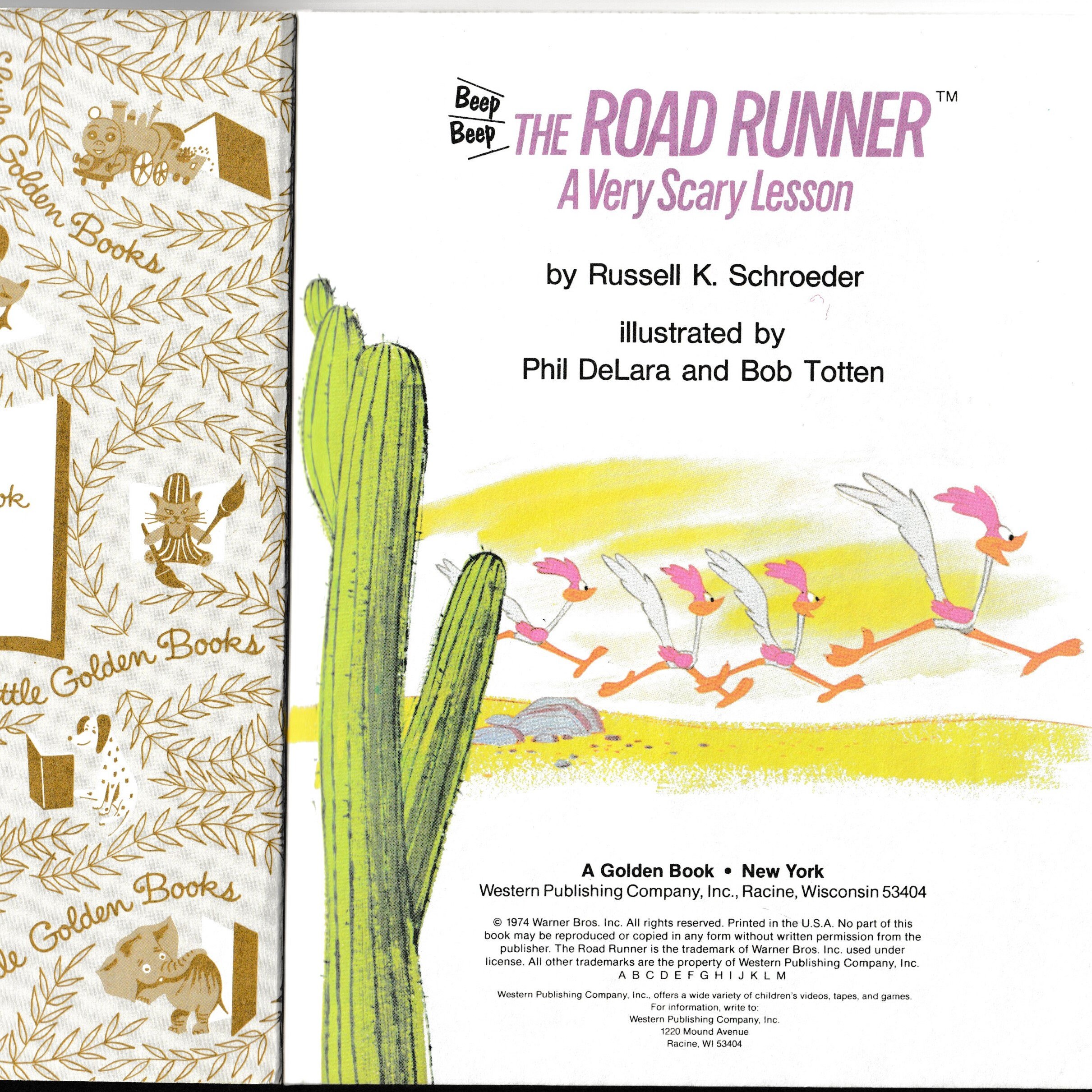 Beep Beep the Road Runner A Very Scary Lesson Little Golden Book ...
