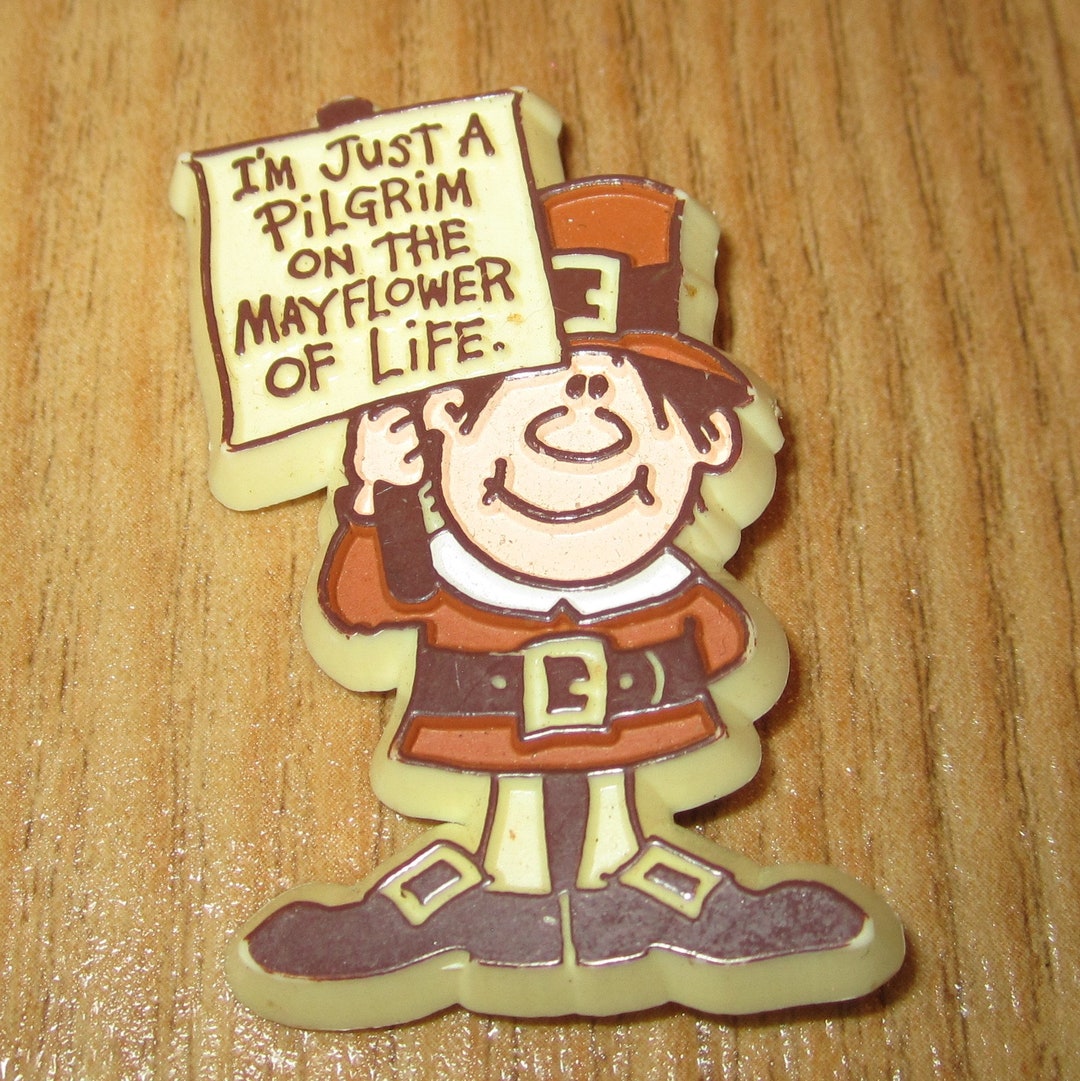 Thanksgiving Pilgrim HALLMARK CARDS i'm Just A Pilgrim on the Mayflower ...