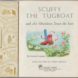 Scuffy the Tugboat Little Golden Book (c) 1980 - Etsy