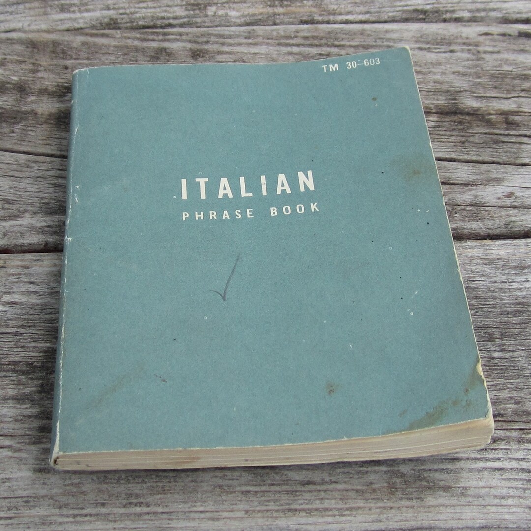 Italian Phrase Book WWII TM 30-603 World War 2 Translation Translator ...