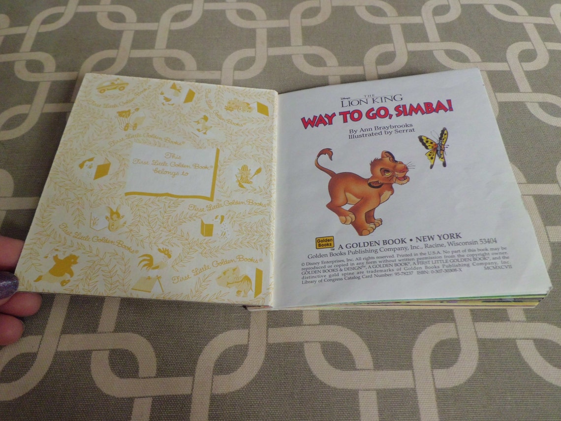 Way to Go, Simba! - a First Little Golden Book - (c) 1997 - Disney's ...