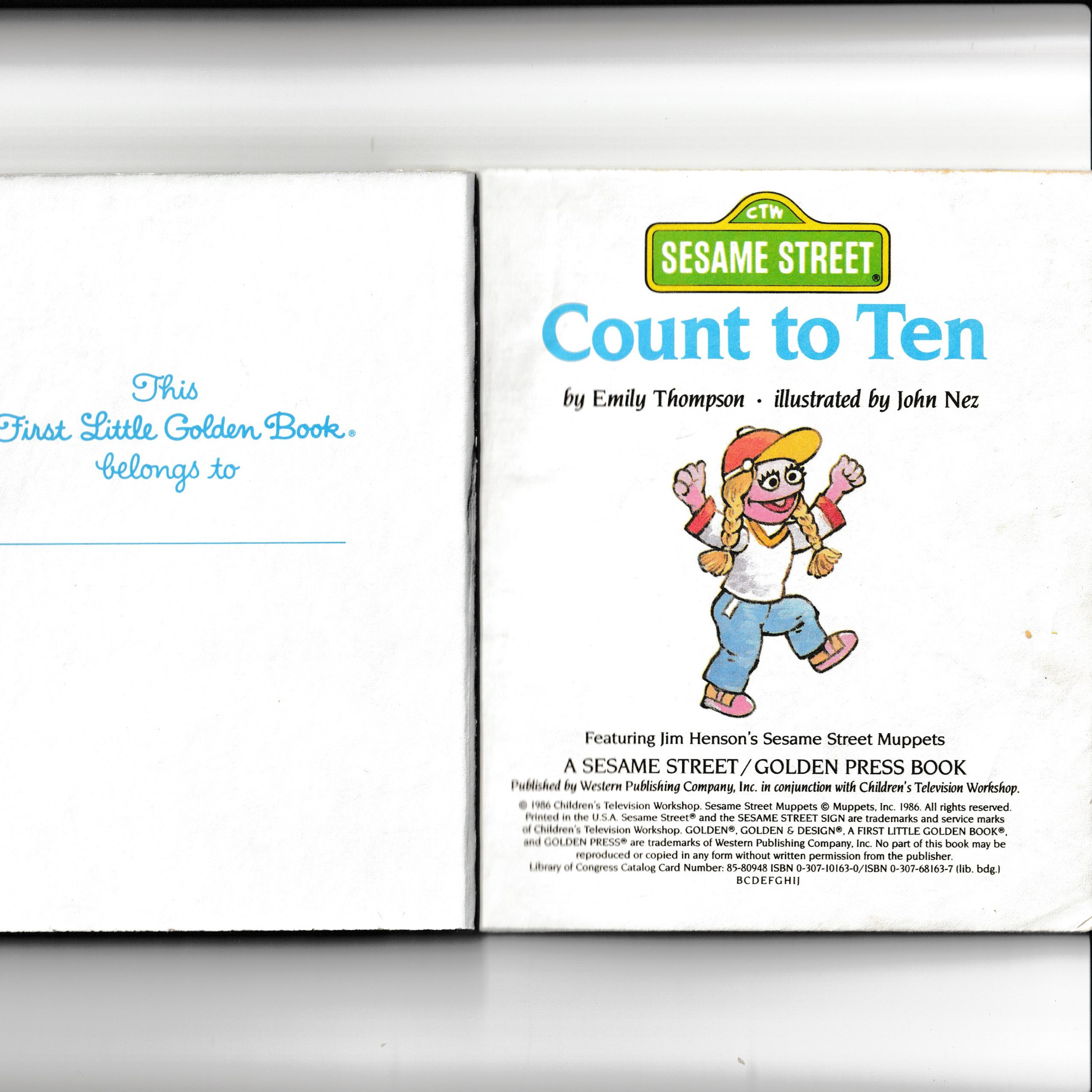Count to Ten - CTW Sesame Street - a First Little Golden Book - (c ...